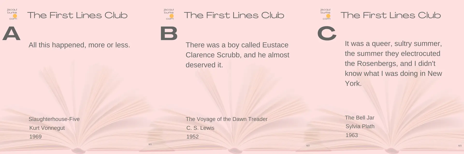 First Lines Club Round #7Gift card awarded. Play to choose the best ...